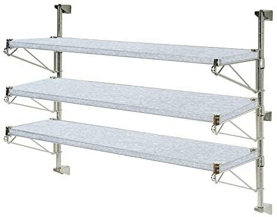 18" Deep x 24" Wide x 33" High Adjustable 3 Tier Solid Galvanized Wall ...