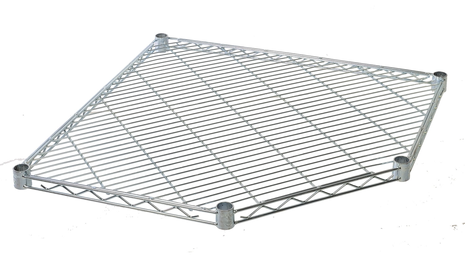 18" Deep x 28.5" Wide Chrome Wire Pentagon Corner Shelf - Walmart.com