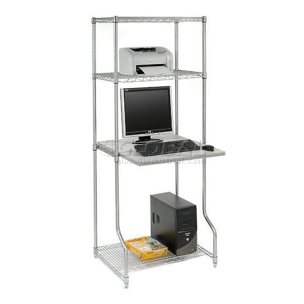 18" Deep x 30" Wide x 74" High LAN Workstation with 1 Solid Shelf ...