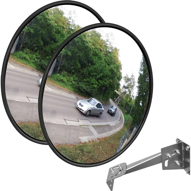 18" Diameter Wall-mounted Traffic Safety Convex Mirror, Anti-theft ...