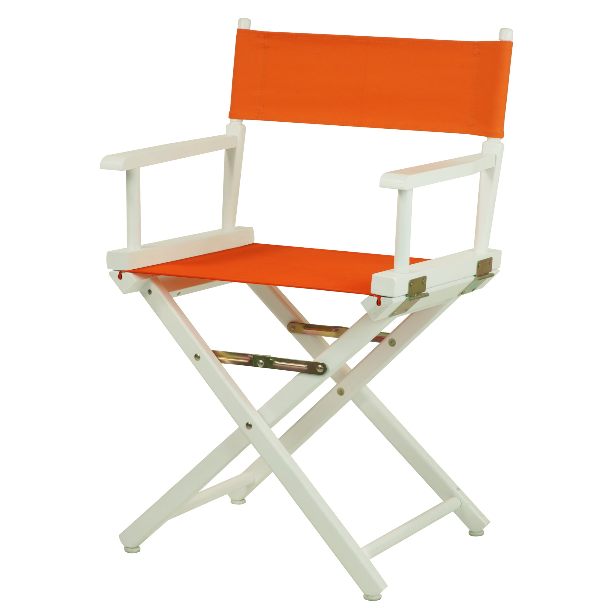 "18" Director's Chair White Frame-Tangerine Canvas" - Walmart.com