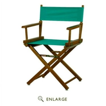"24" Director's Chair Honey Oak Frame-Turquoise Canvas" - Walmart.com