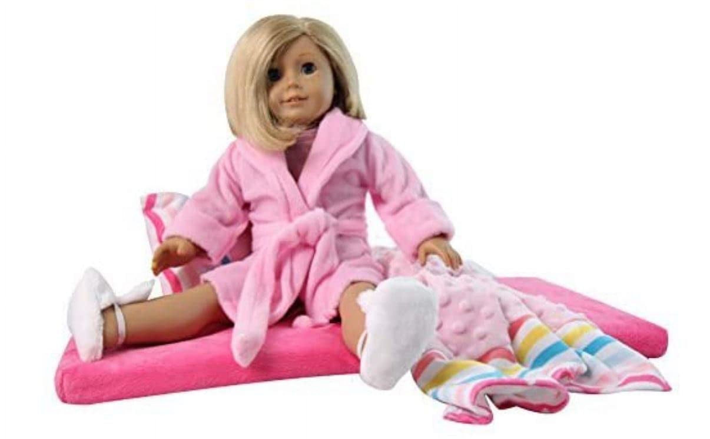 Kids Toy - 18" American Girl Doll Mattress & Bedding Set, Pink Chevron ...