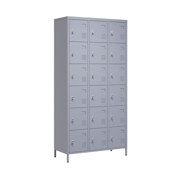 18 Door 72"H Metal Lockers With Lock for Employees,Storage Locker ...