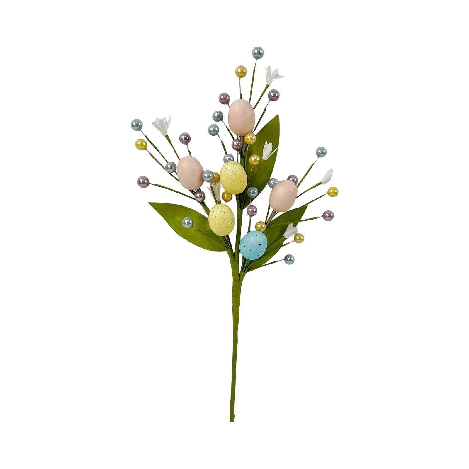 18 Easter Egg & Berry Artificial Floral Spray Pastel Colors & Green ...