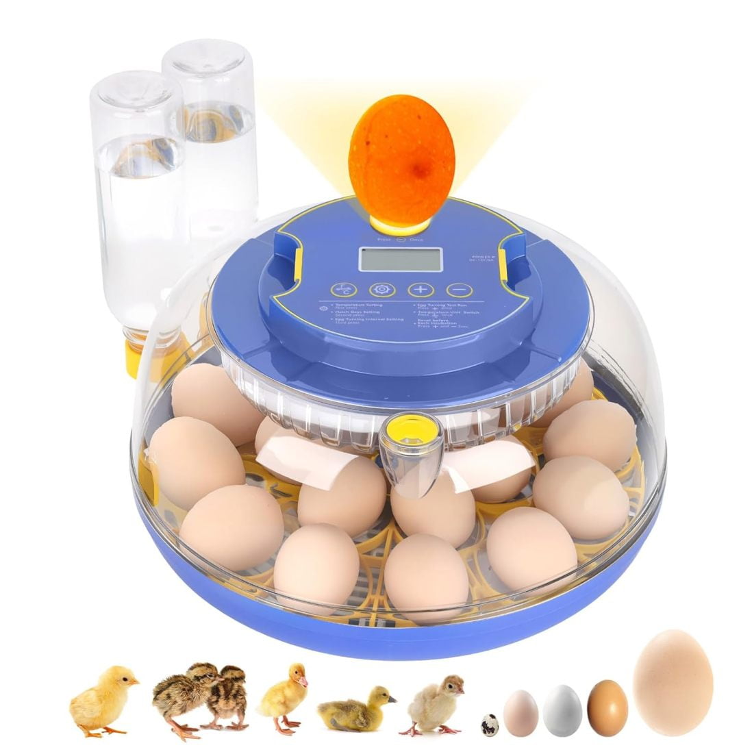 18 Egg Incubator with Automatic Egg Turning and Humidity Control, Incubators for Hatching Eggs ...