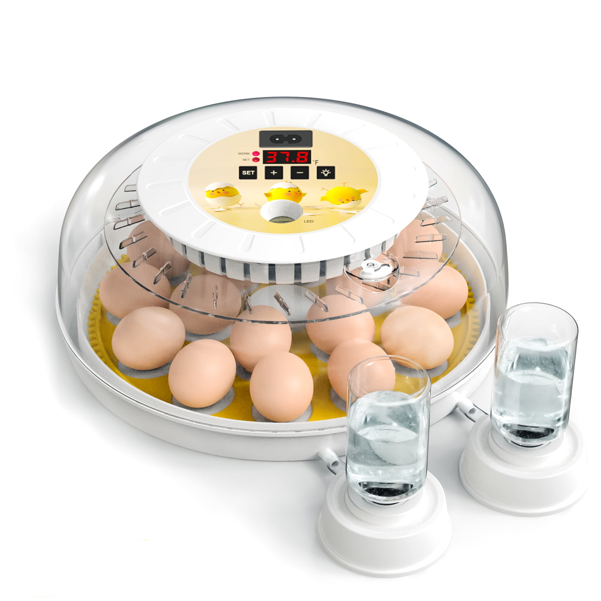 18 Egg Incubator with Humidity Display, Egg Candler, Automatic Egg ...