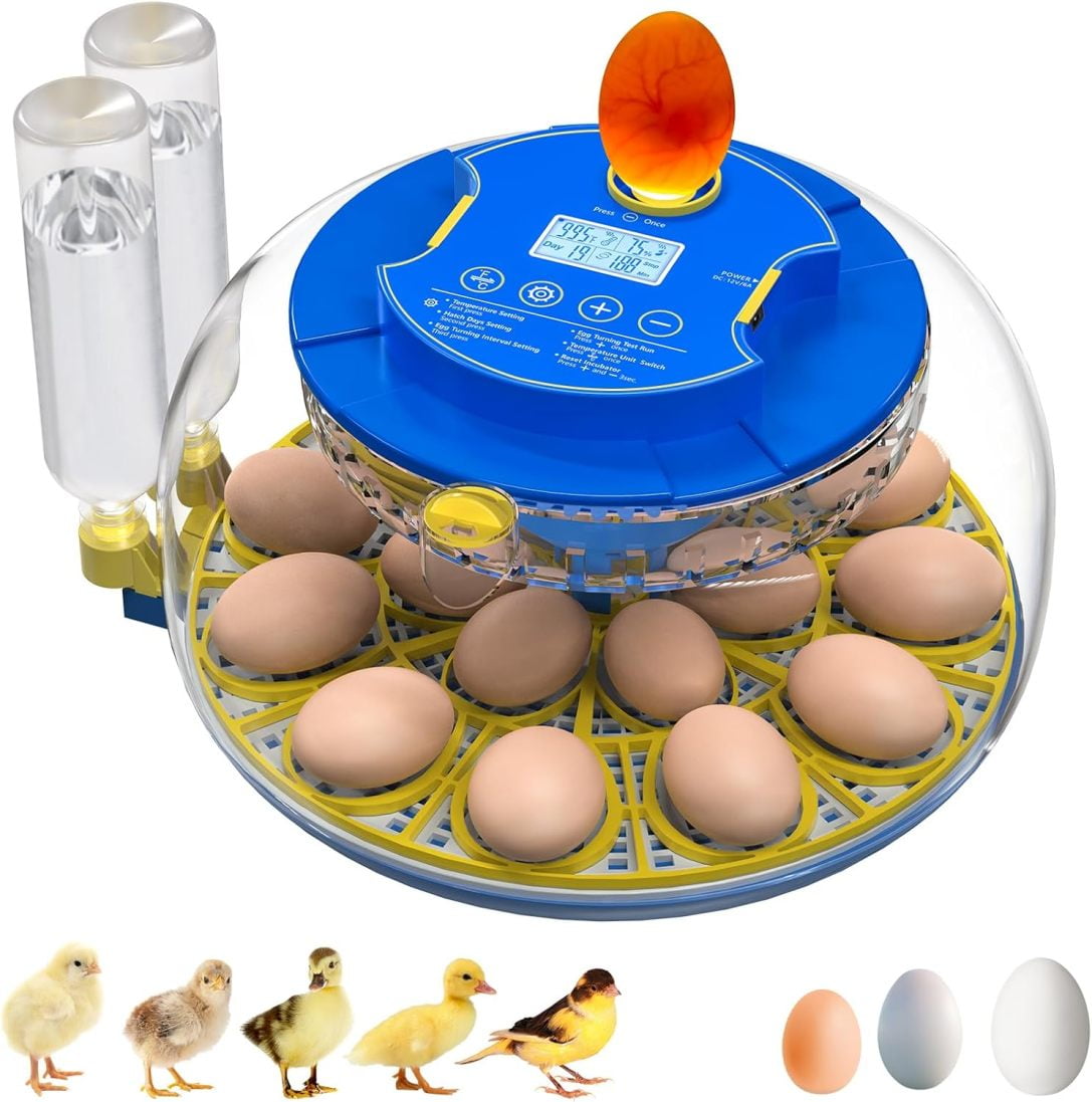 18 Egg Incubators for Hatching Eggs with Temperature Control, Egg Incubator with Automatic Egg ...