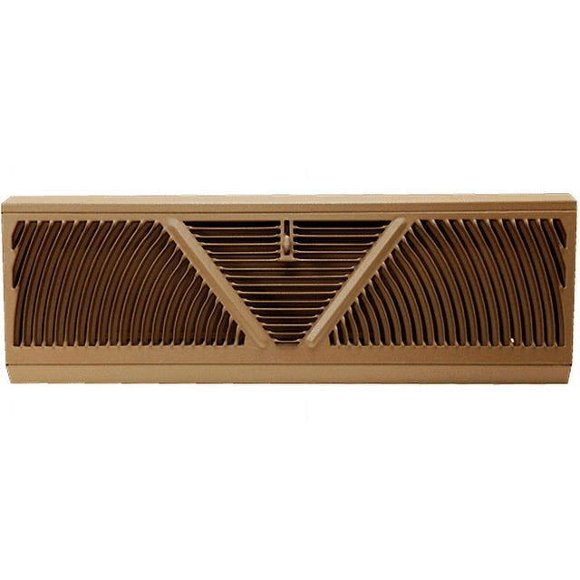 18" Brown Baseboard Air Register with Extended Height, Durable Steel ...