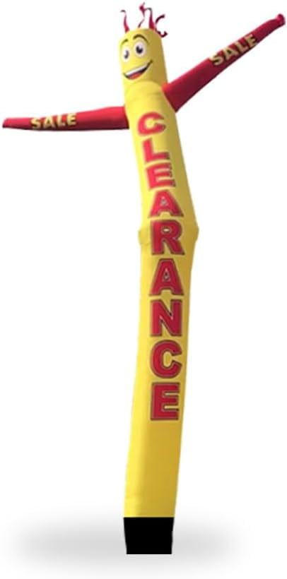 18' FT Tall Inflatable Tube Man (Yellow/Red) - Air Powered Dancing ...