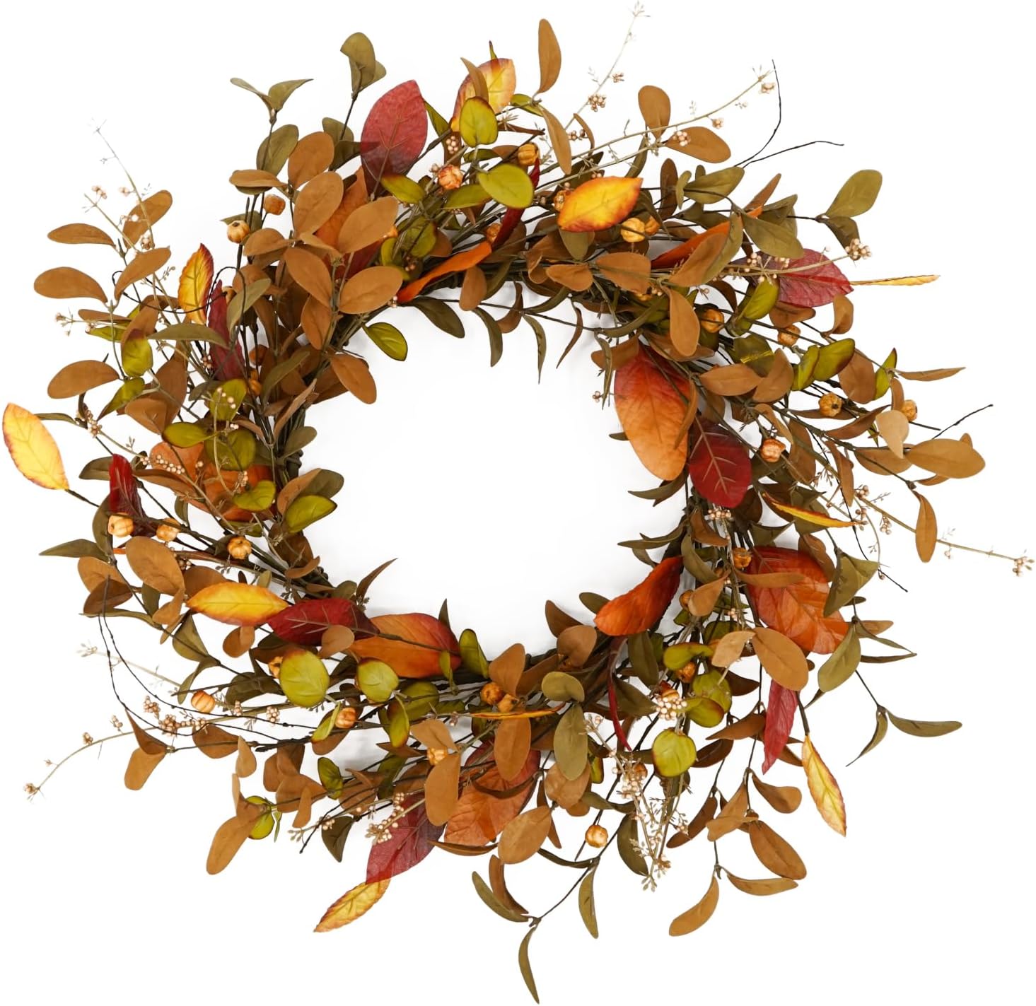18" Fall Wreaths for Front Door, Artificial Autumn Wreath Fall Door ...