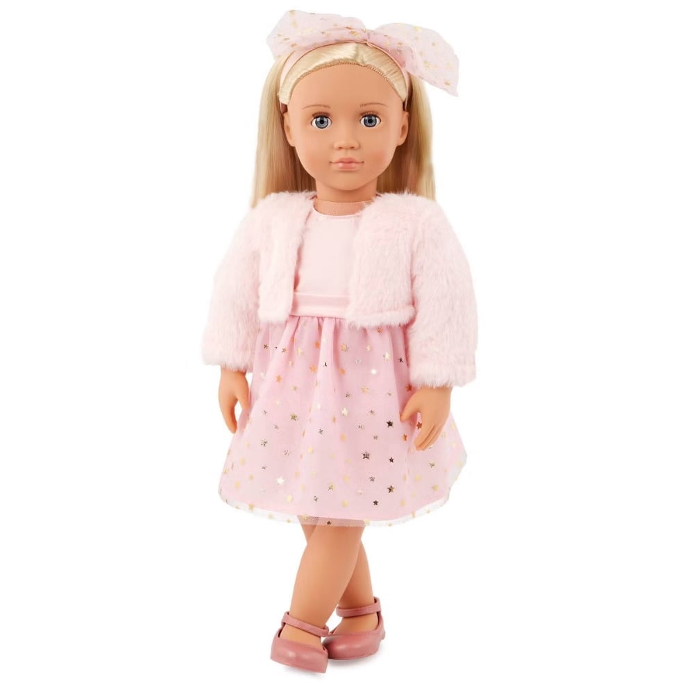 18" Fashion Doll in Pink Dress Outfit - Walmart.com