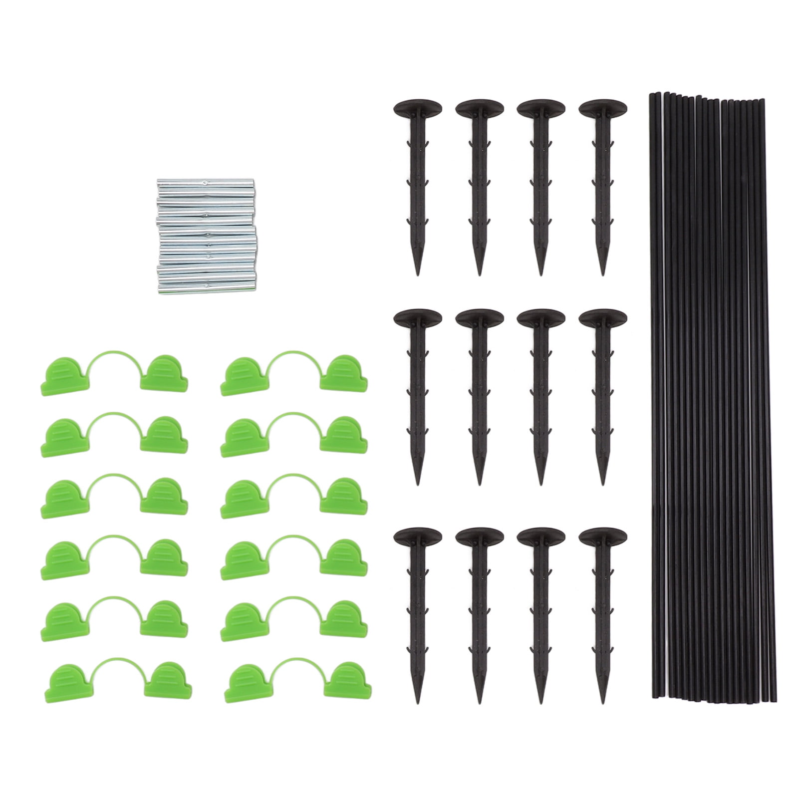 12 Clips 12 Garden Stakes Greenhouse Fiberglass Rod Set - Walmart.com