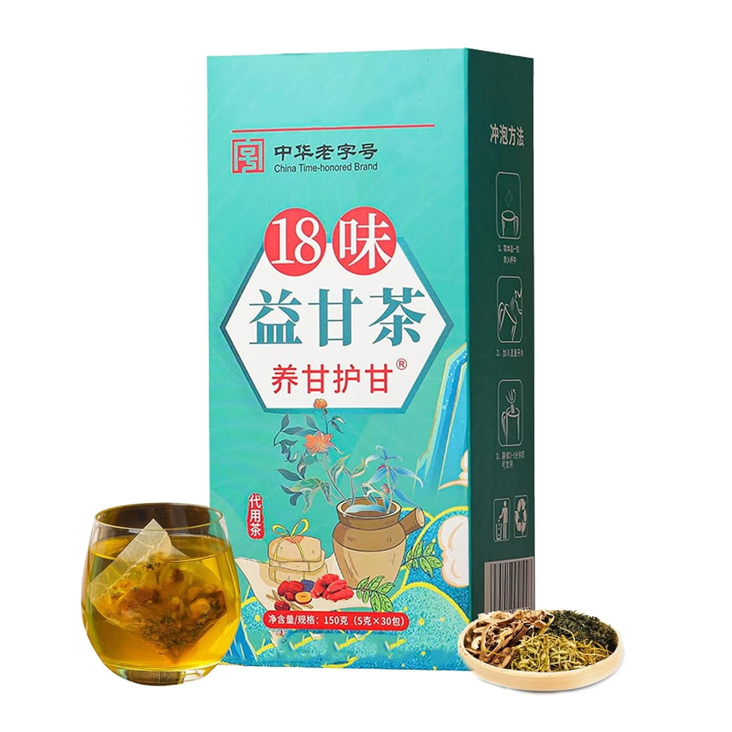 18 Flavors Liver Care Tea 30Bags/1Box, Daily Liver Nourishing Tea - 18 ...