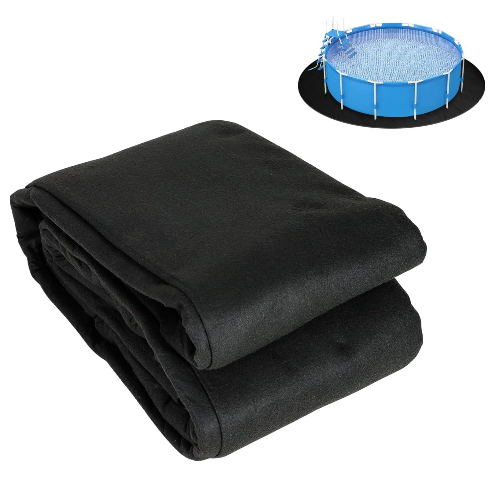 18 Foot Round Swimming Pool Liner Pad Pre-Cut Pool Pads for Above ...