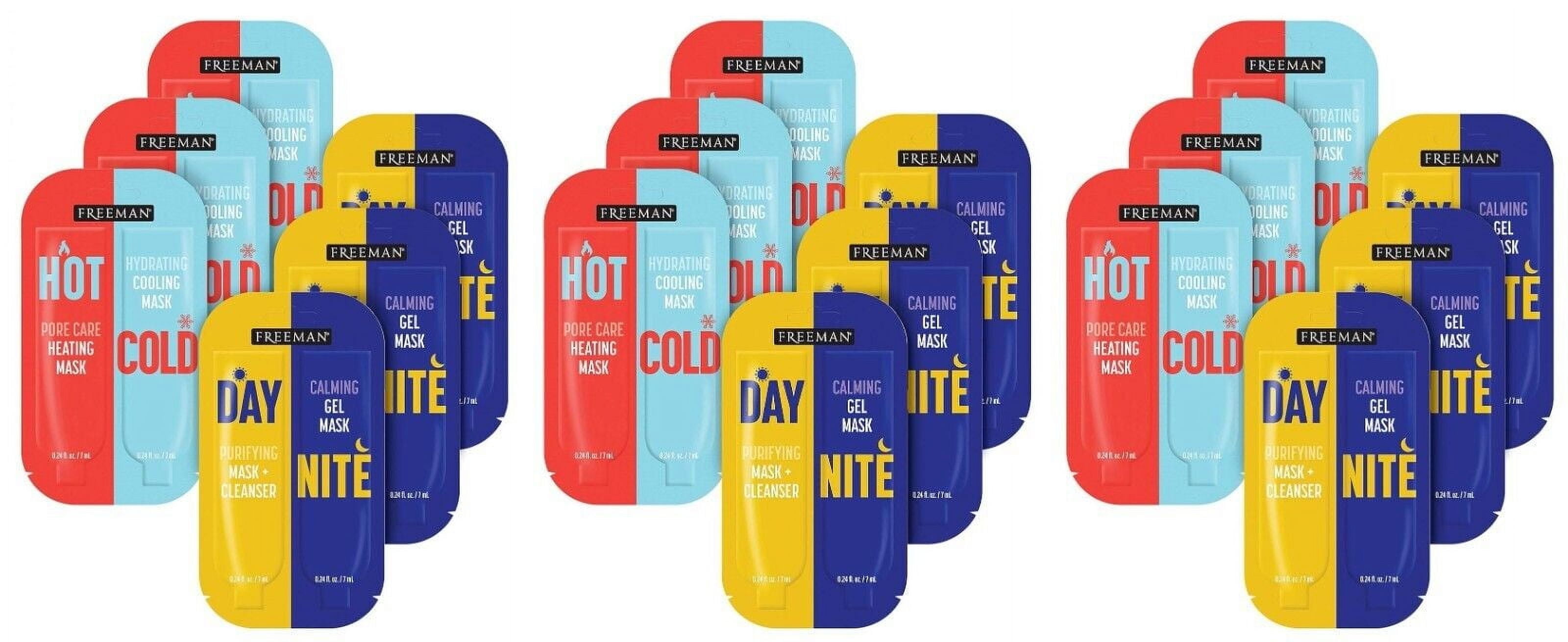 18 Freeman Day & Night + Hot & Cold Face Mask Variety Set, Purifying ...