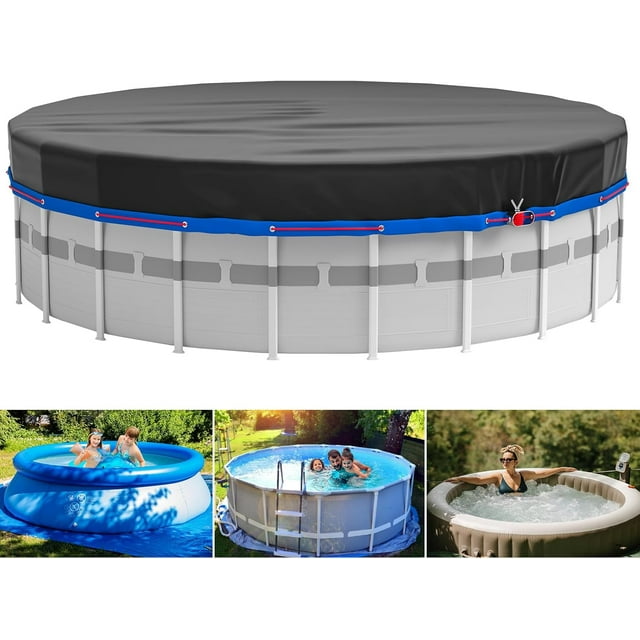 18 Ft Round Pool Cover, Solar Covers for Above Ground Pools, Summer ...