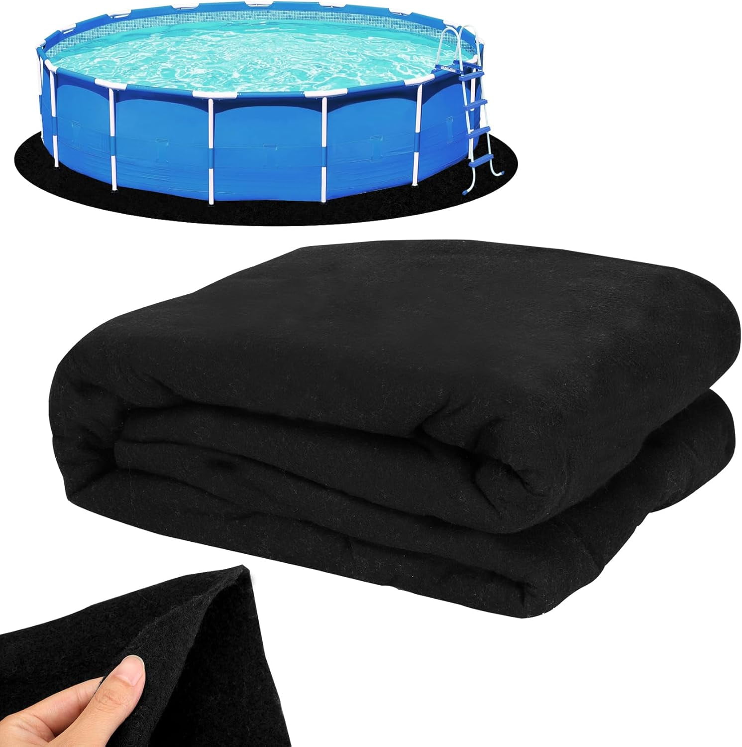 18 Ft Round Pool Liner Pad-Protect The Pool from Punctures, Pool Pads ...
