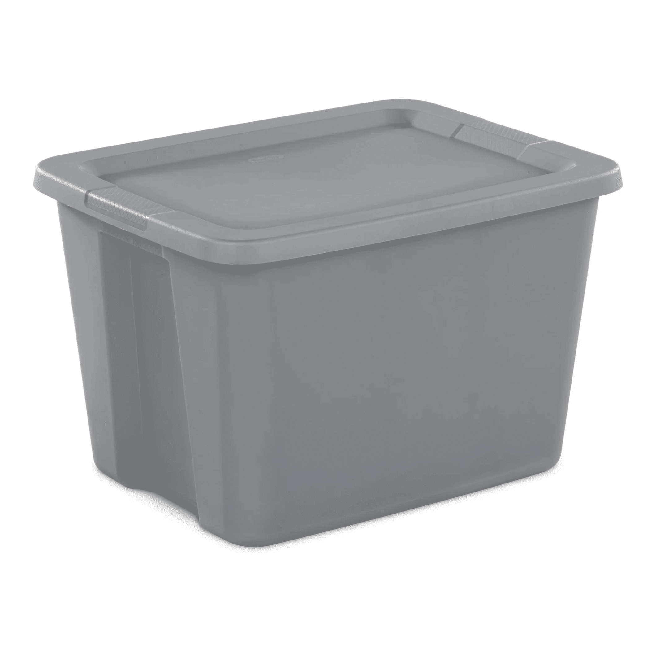 18 Gallon Plastic Storage Container with Snap-On Lid - Heavy Duty ...