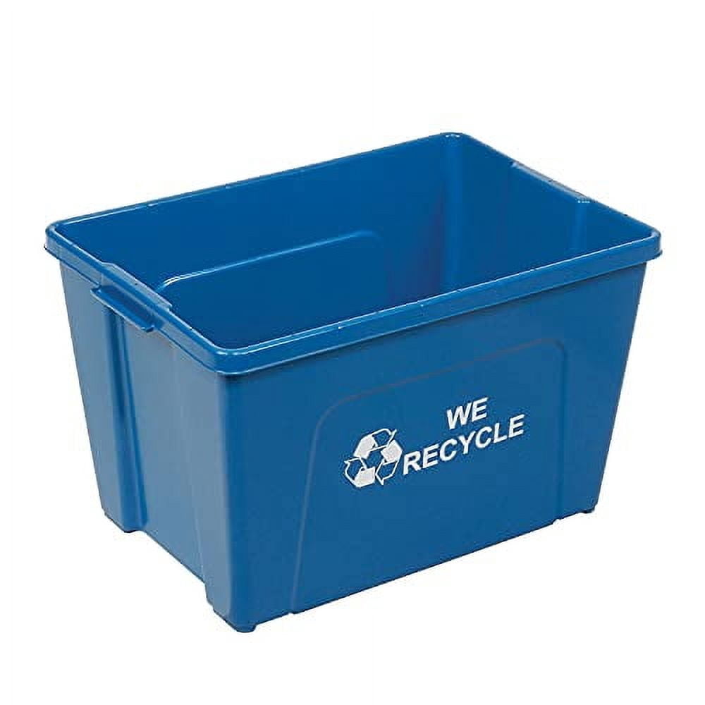 18-Gallon Recycling Bin, Durable Plastic Construction - Walmart.com