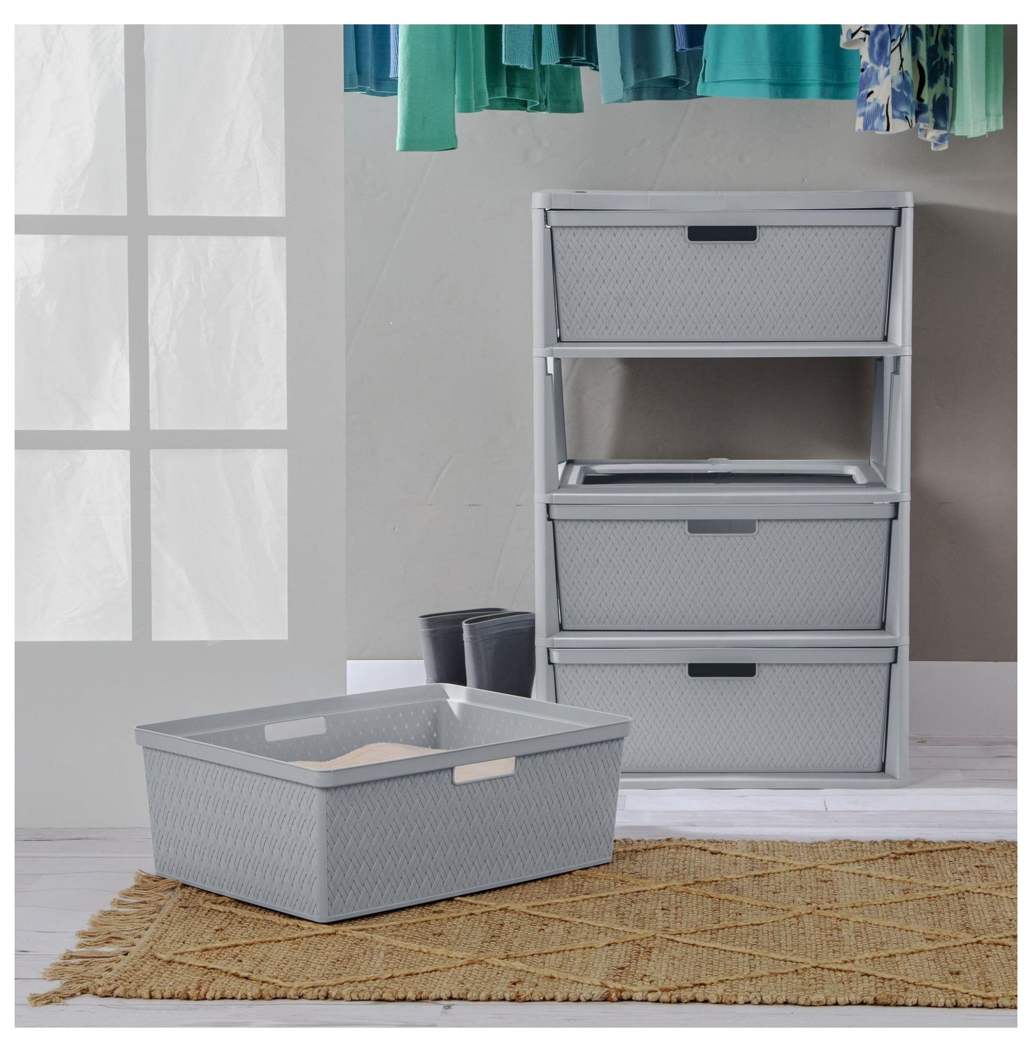 18 Gallon Storage Containers 8 Pack, Plastic Storage Bins with Lids ...