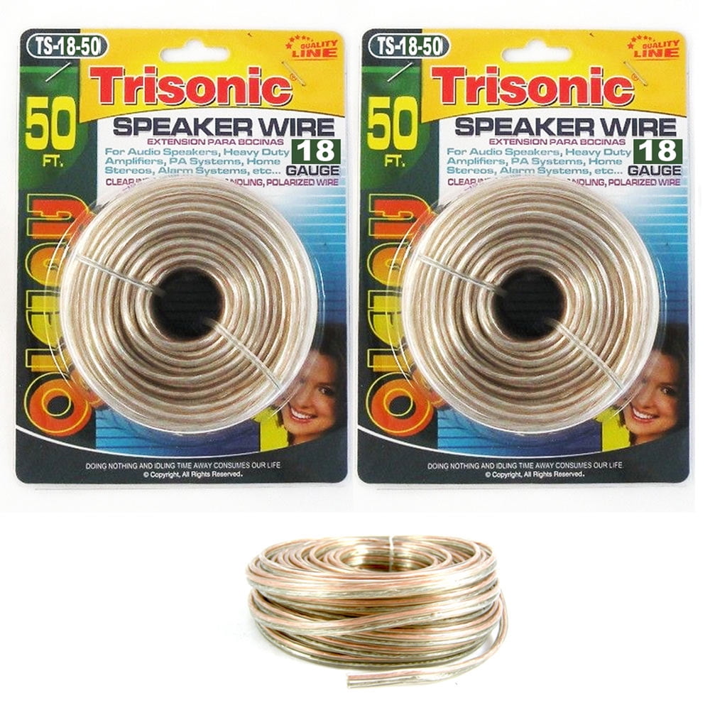18 Gauge 100 Ft Speaker Wire Audio Stereo Cable Car Home High Quality ...