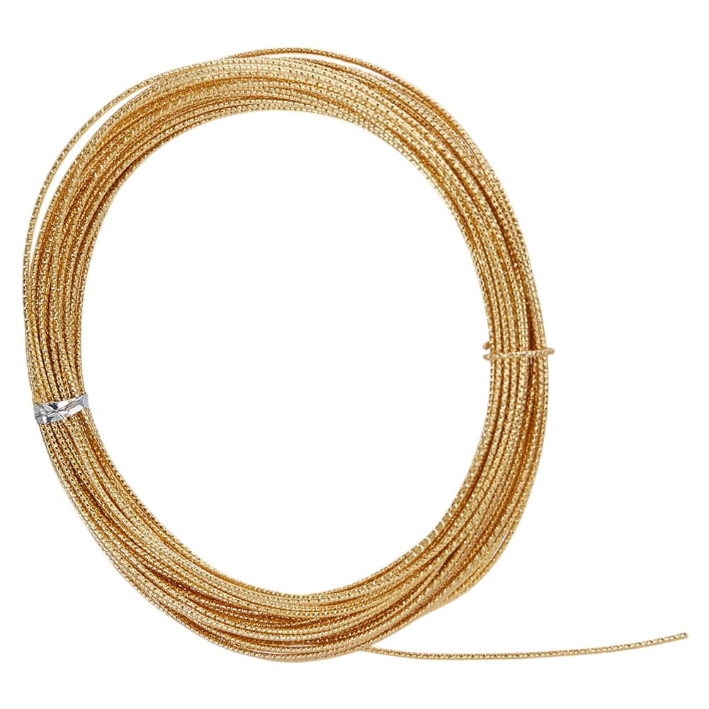 18 Gauge 14k Real Gold Plated Twist Wire 33ft Textured Copper Engraved ...