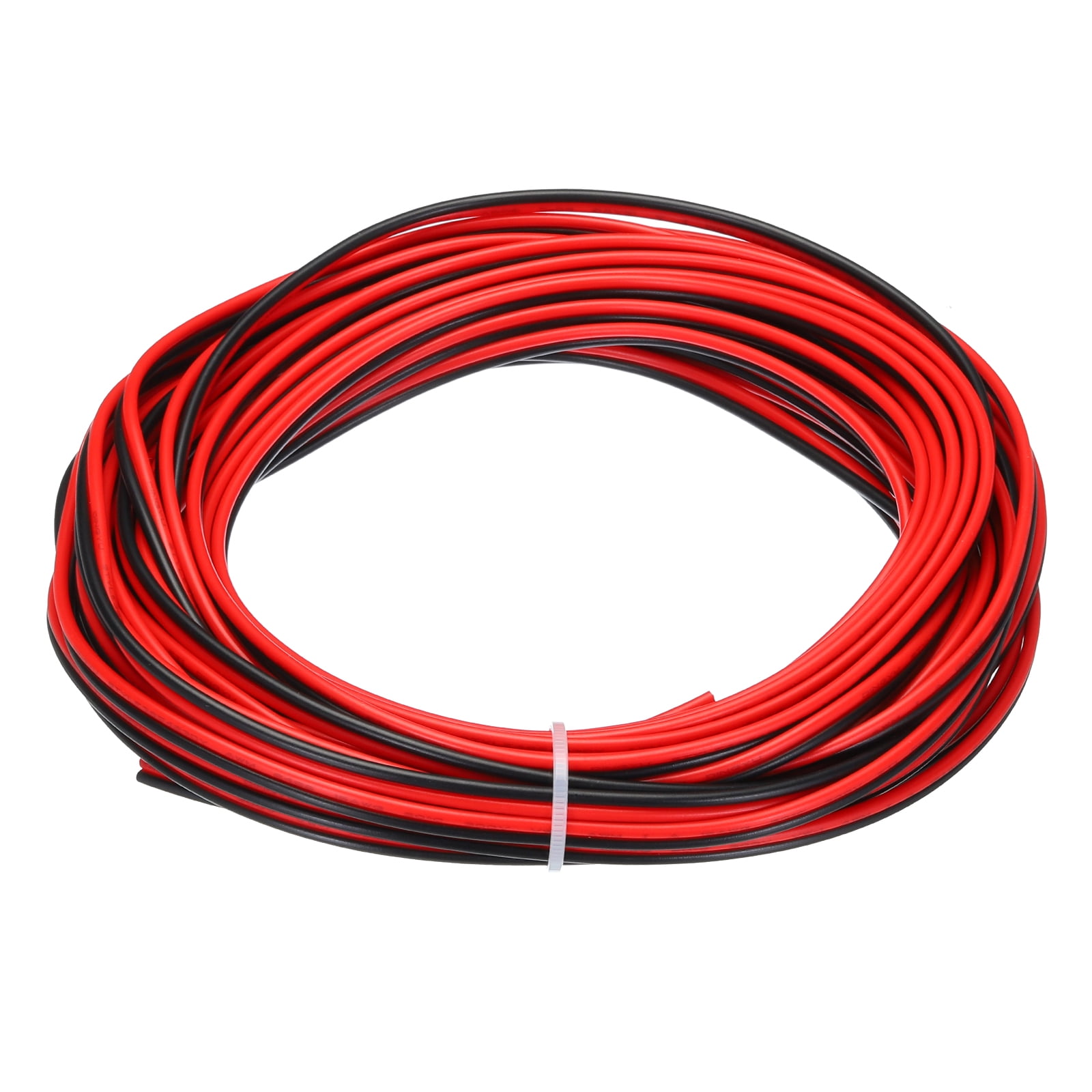 18 Gauge 2 Conductor Parallel PVC Wire, 33Ft/10M Long 2.3mm Dia 300V for LED RGB Cable, Internal ...