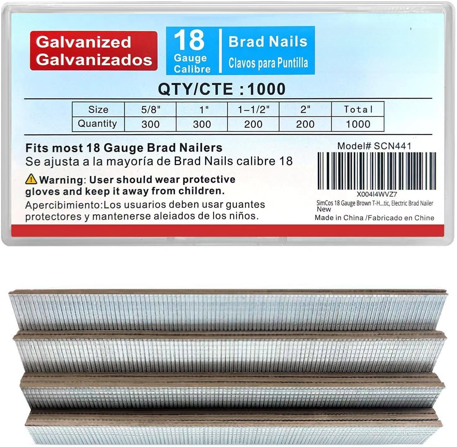 18 Gauge Brown T- Brad Nails Galvanized 18 GA Nails Assorted and Small ...