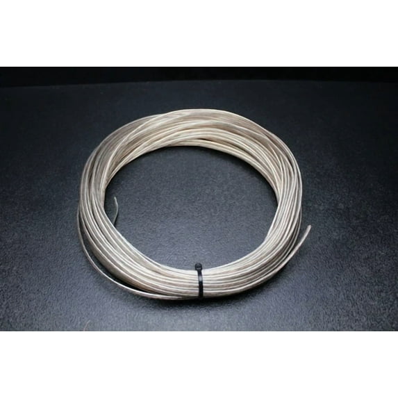 18 Gauge Clear Speaker Wire 50 Ft Awg Cable Power Ground Stranded Home ...