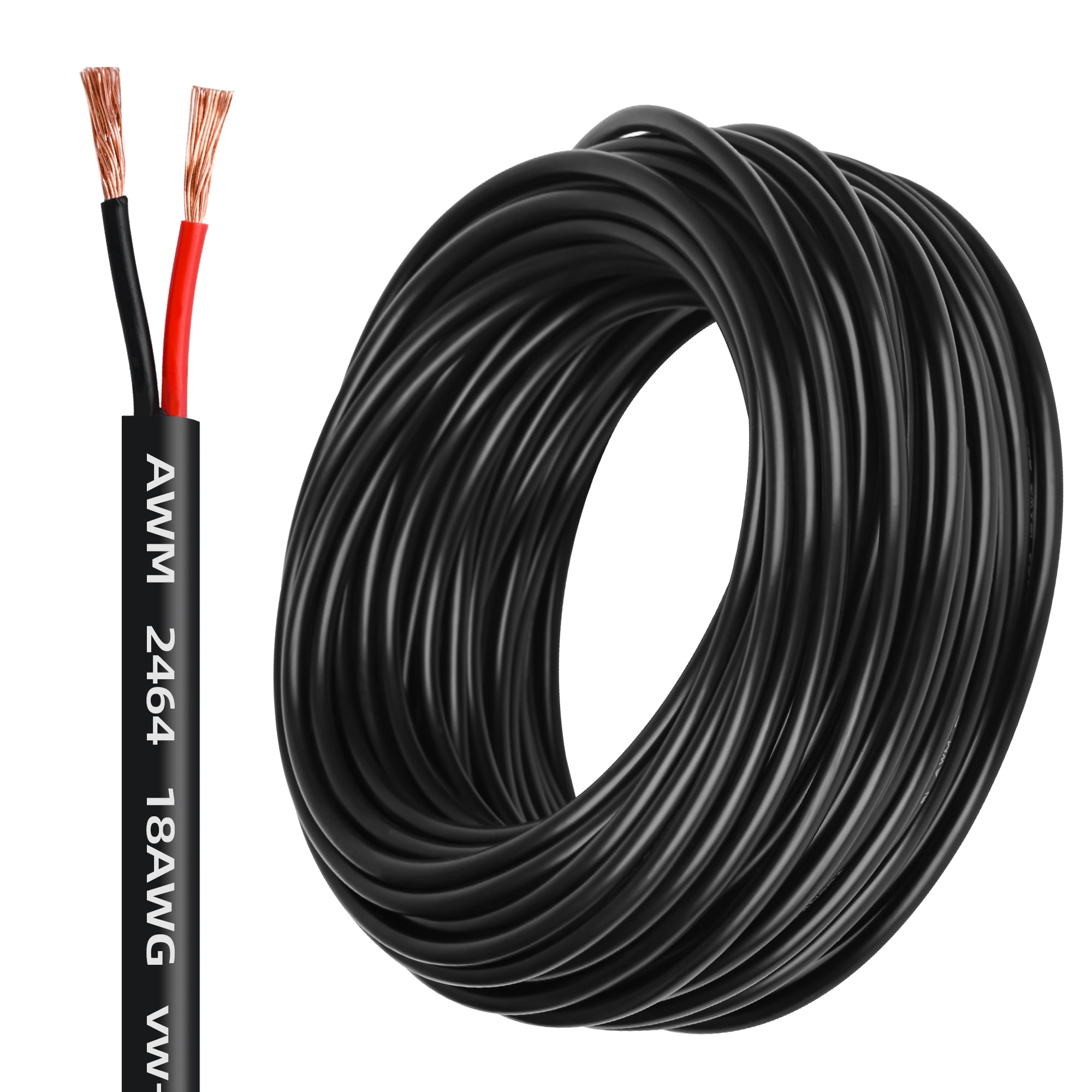 18 Gauge Electrical Wire 2 Conductor，18 AWG Electrical Wire Stranded PVC Cord Oxygen-free copper ...