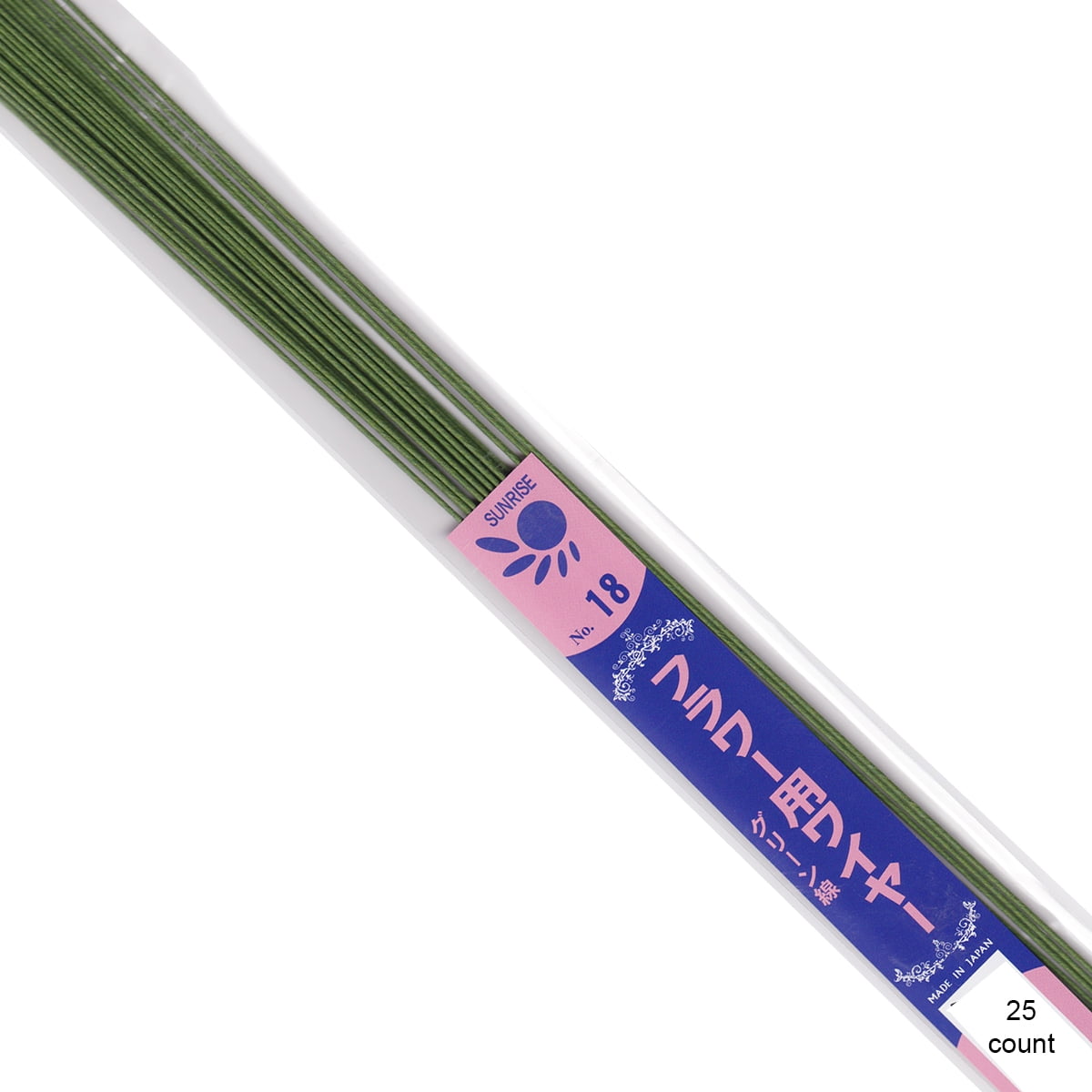 18 Gauge Green Paper Covered Floral Wire - 14 inches Long - 25 Wires ...