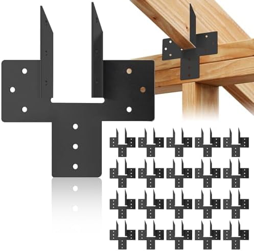 18-Gauge Heavy Duty Joist Hanger, 20 Pcs Hurricane Ties for Rafter, 1 ...