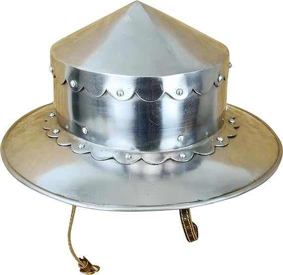 18 Gauge Medieval Armor 14th Century Conical Kettle Helmet 18 Gauge ...