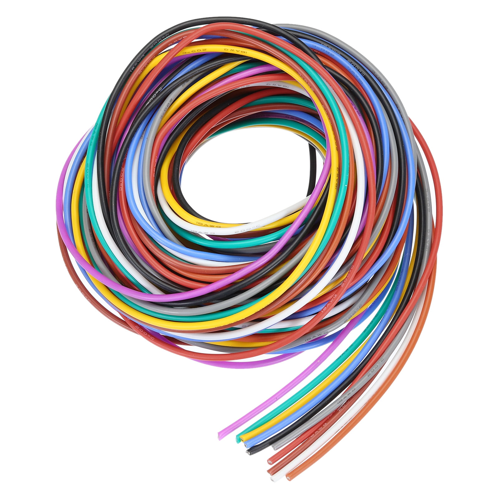 18 Gauge PVC Hookup Wire 3.0m/10ft 18AWG Electrical Wire Spool Ul10010 ...