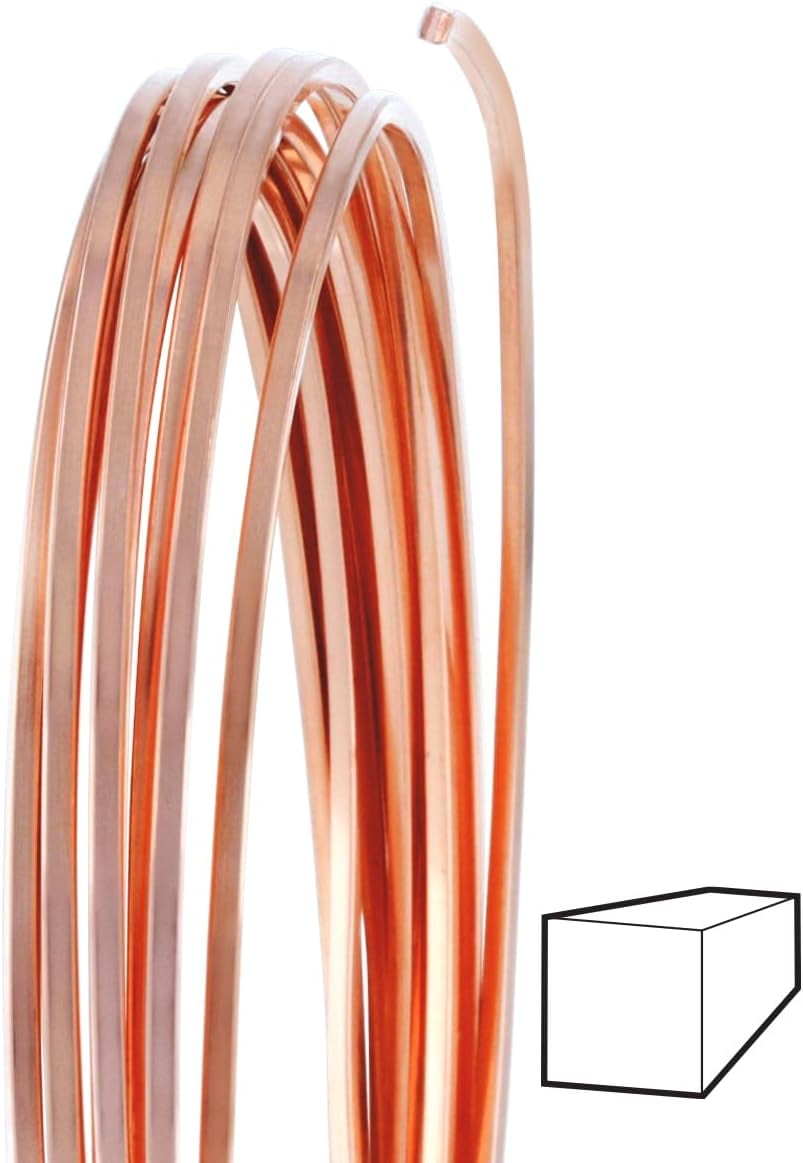 18 Gauge Square Half Hard Copper Wire - 25FT - Walmart.com