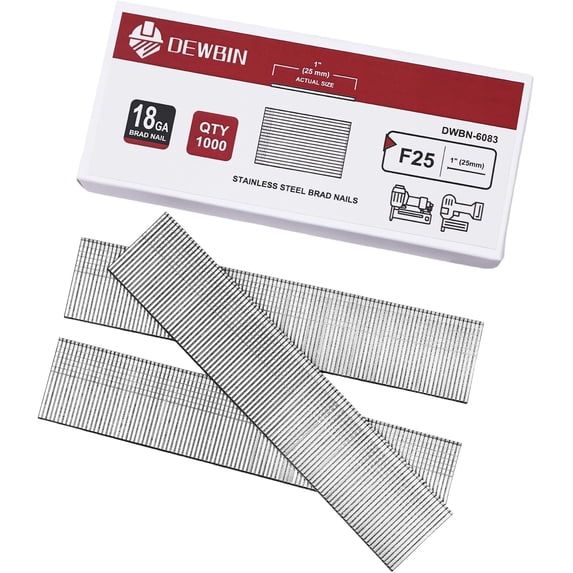 18 Gauge Stainless Steel Brad Nails, 1000 Counts 1-Inch 18GA Brad Nails ...