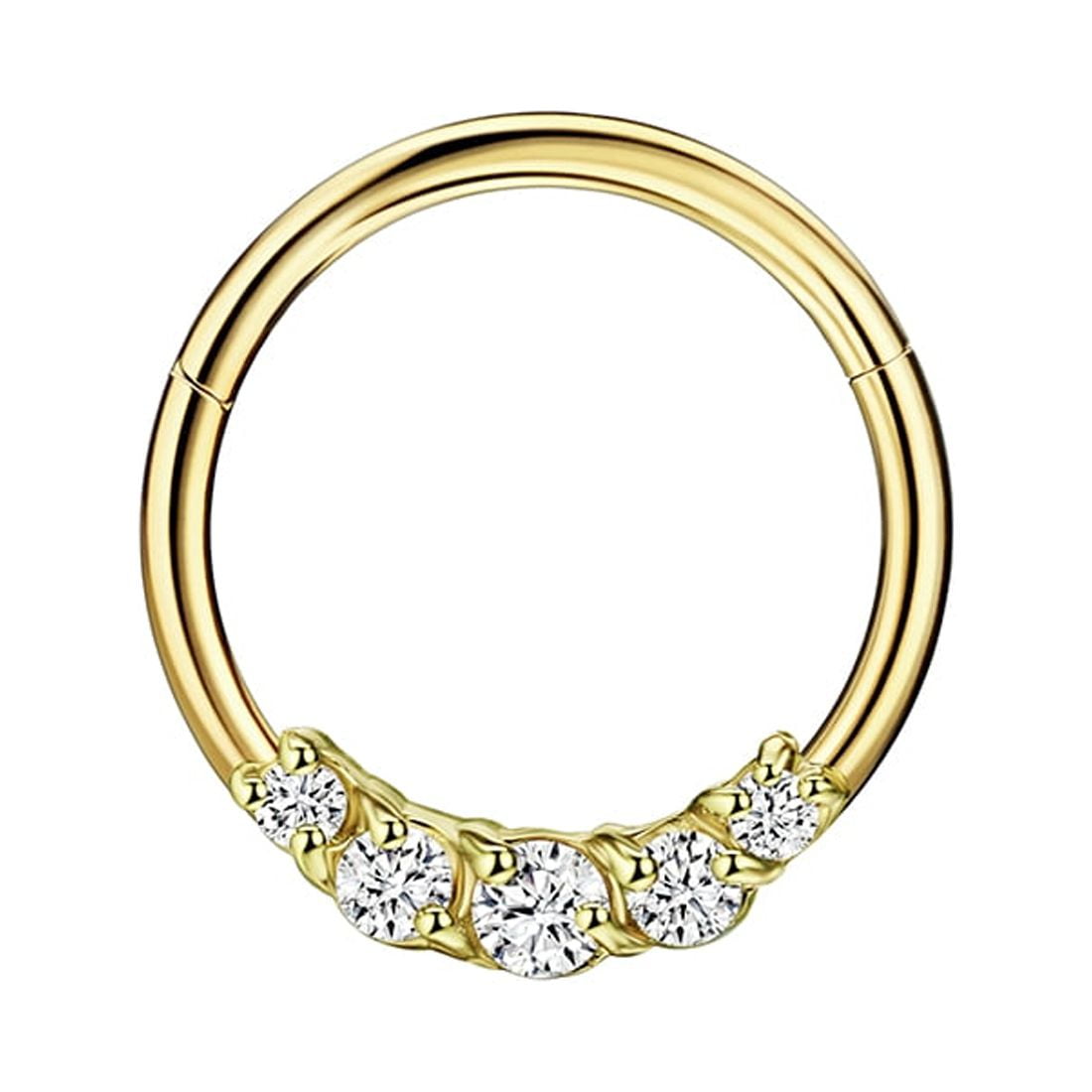 18 Gauge Surgical Steel Septum Rings Gold Plated Septum Hoop 18g Septum ...