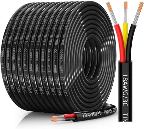 18 Gauge Wire 3 Conductor Electrical Wire, 18 AWG Tinned Copper ...