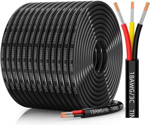 18 Gauge Wire 3 Conductor Electrical Wire, 18 AWG Tinned Copper ...