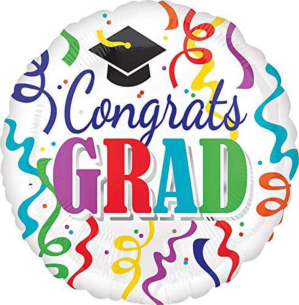 18" Grad Streamers Foil Balloon - Walmart.com