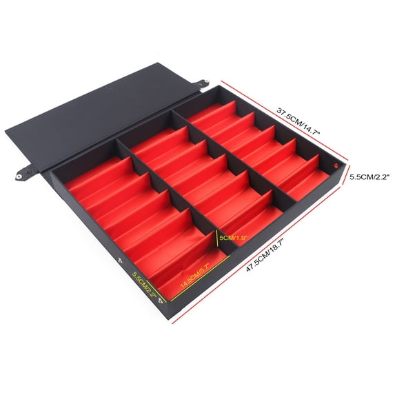 18 Grids Glasses Display Storage Case Portable 18 Slot Eyeglass ...