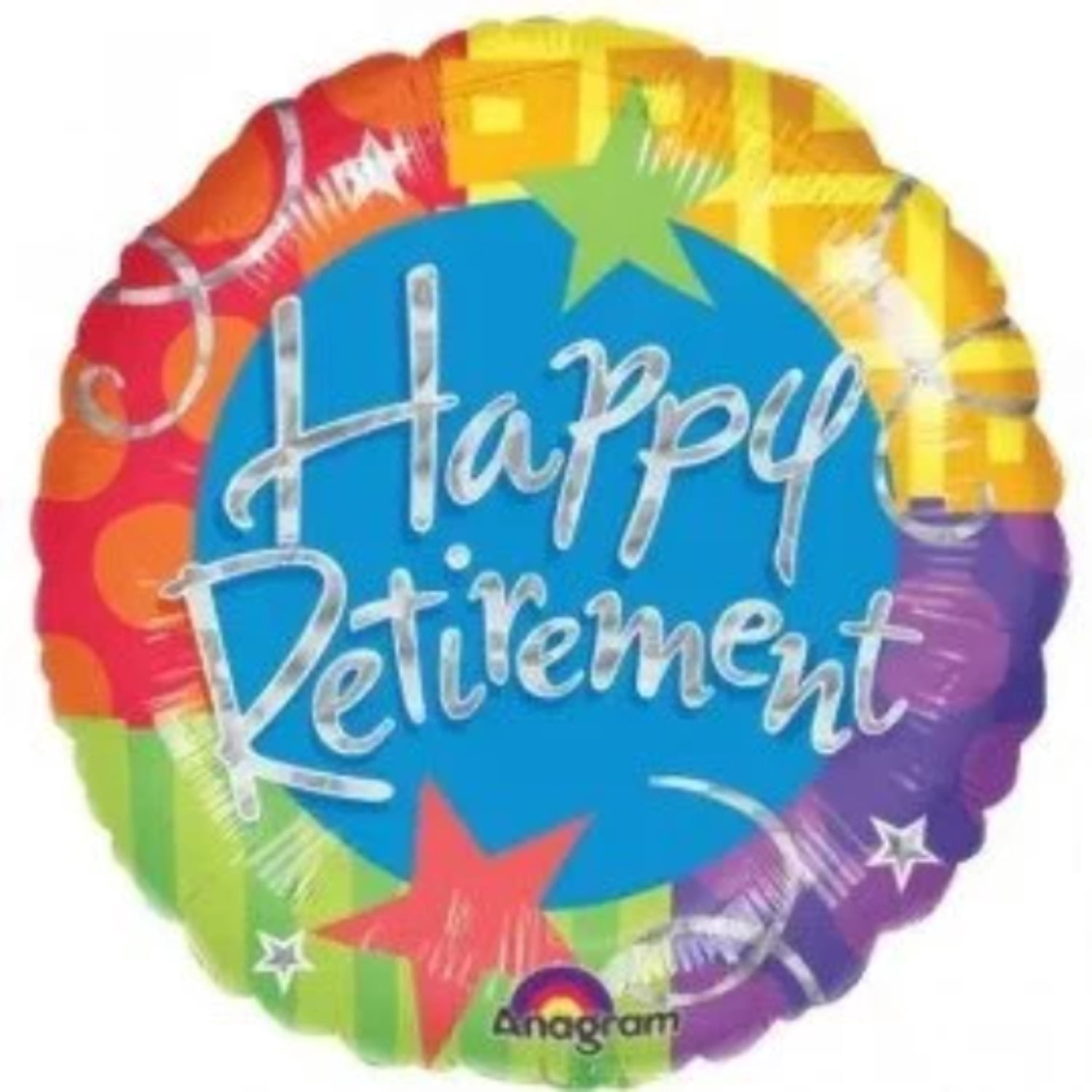 18" HAPPY RETIREMENT STARS Balloon Party Supplies Decorations Foil ...