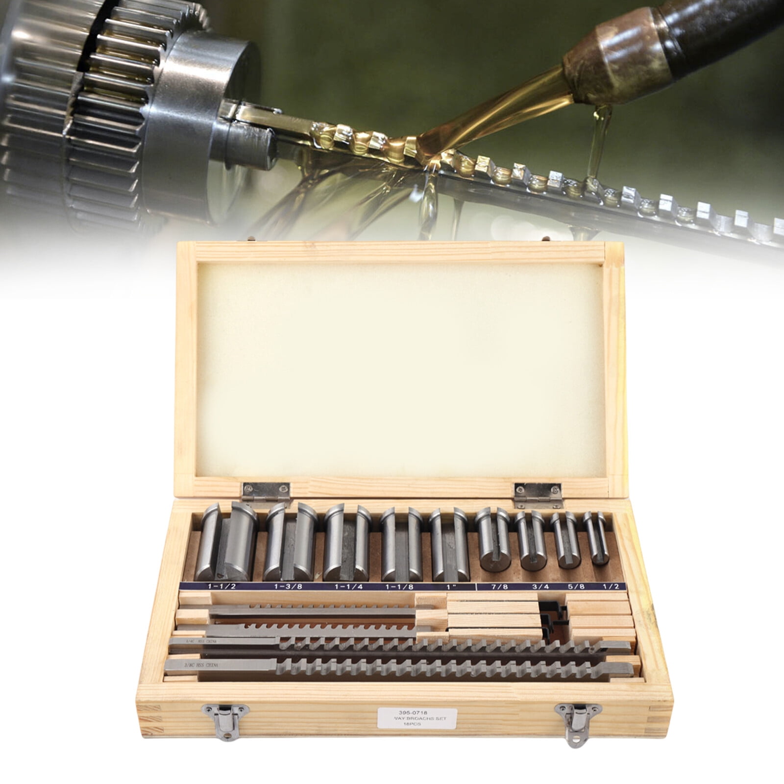 18* HSS Keyway Broach Set Inch Size Broaches Bushings Shim CNC ...