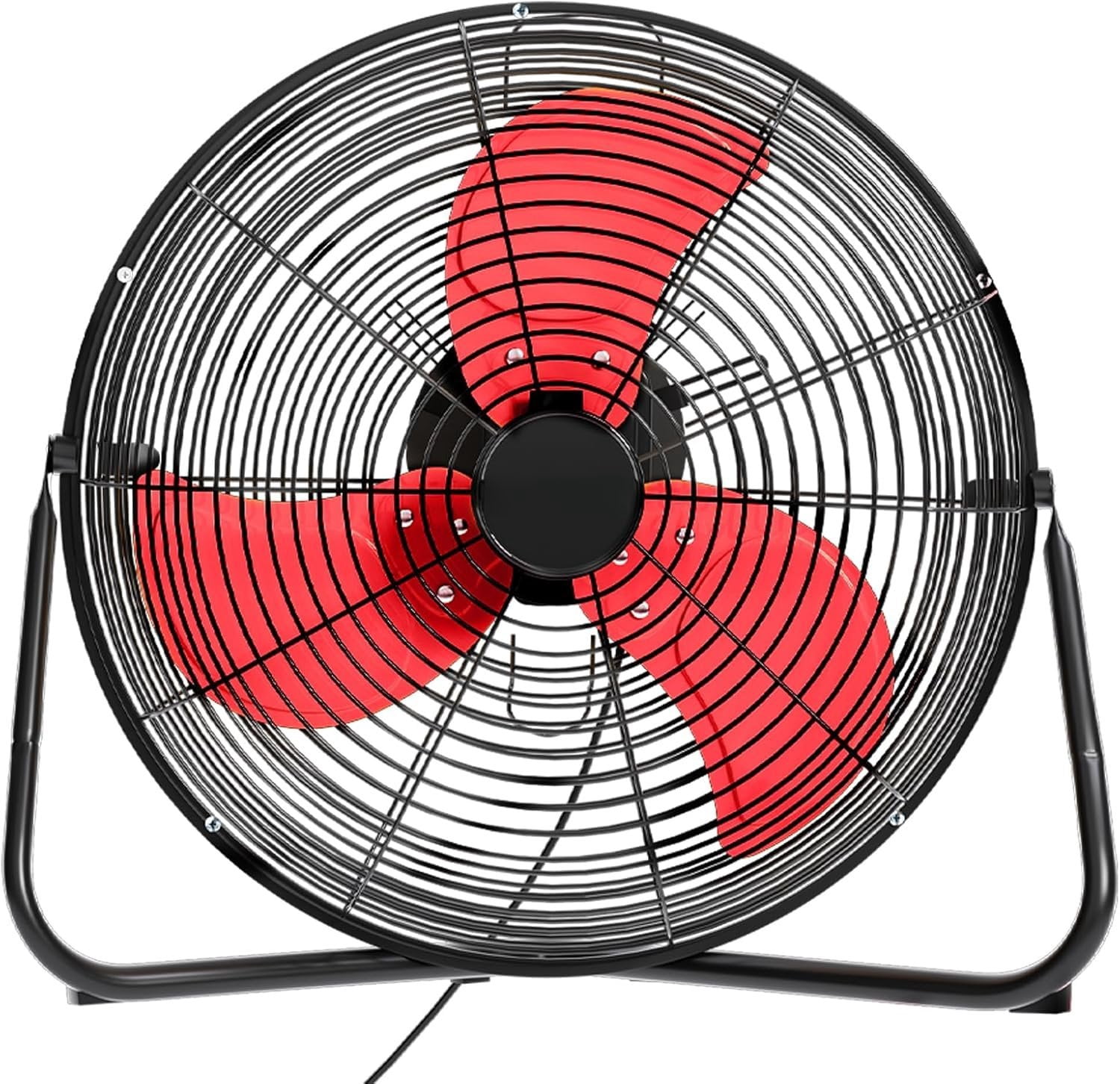 18" High Velocity Floor Fan, 3800 CFM Heavy Duty Industrial Floor Fan ...
