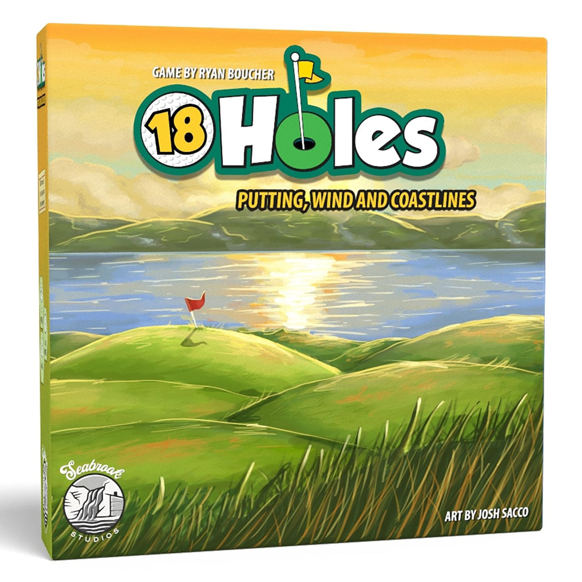 18 Holes Golf Board Game Expansion, Putting, Coastlines, Greens, Hazards, Tiles, 1-5 Players ...