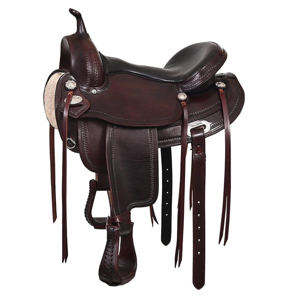 18 In HILASON Western Horse Saddle American Leather Flex Tree Trail ...