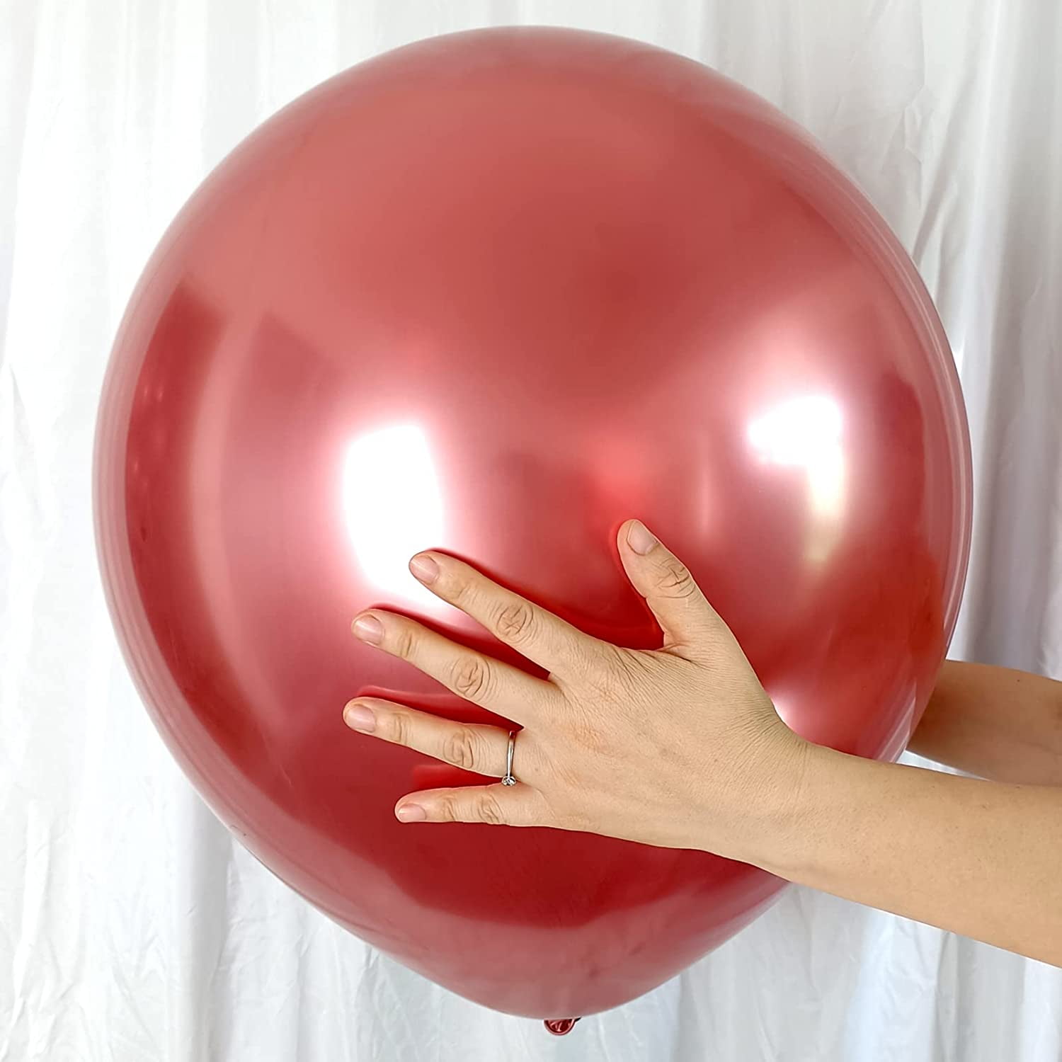 18 Inch 10 Pack Chrome Metallic Rose Gold Balloons KIRIKOU Big Large ...