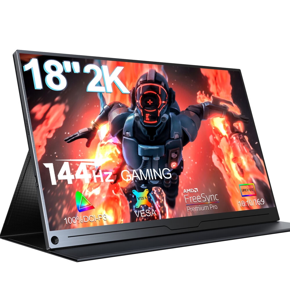 18 Inch 2K 144Hz Gaming Monitor Frameless Ultra Slim Screen Extender ...
