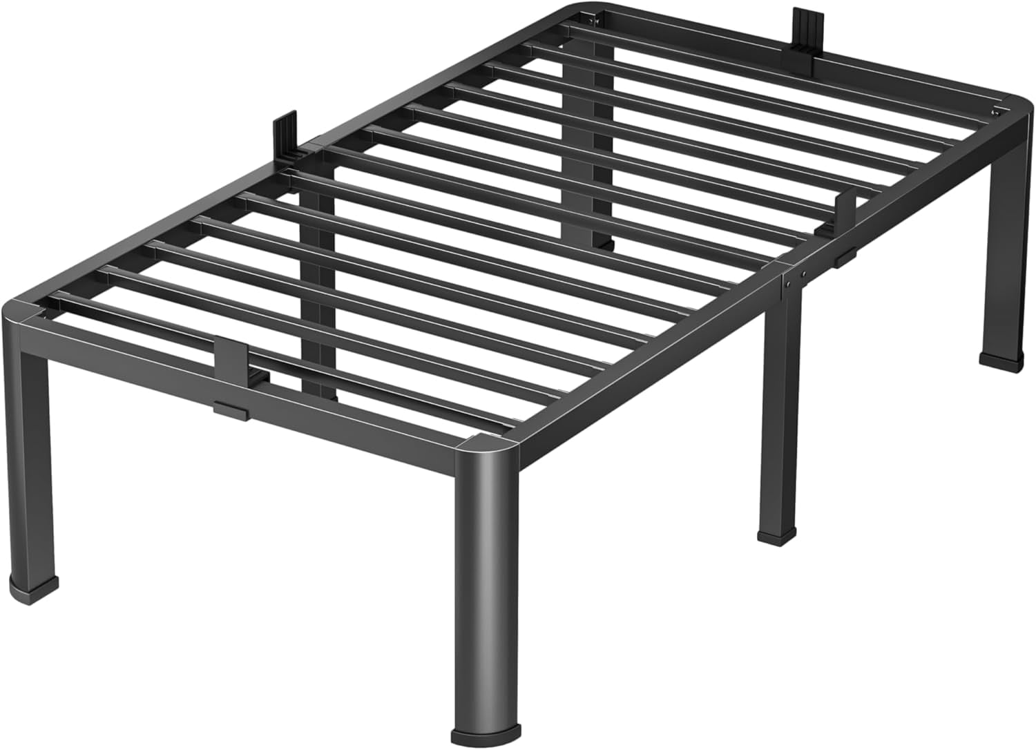 18 Inch 3500 lbs Bed Frame with Round-Corner & Anti-Squeak Design ...